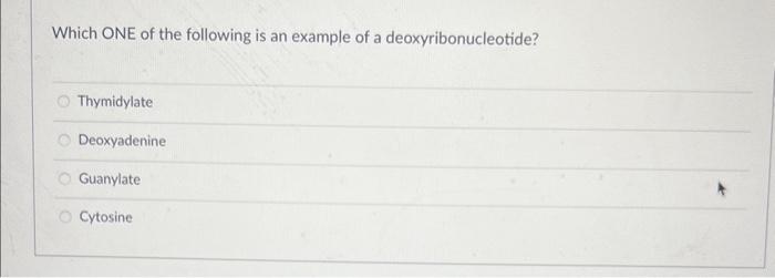 Solved Which ONE of the following is an example of a | Chegg.com