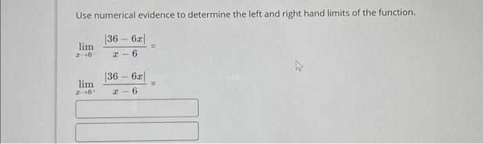 Use numerical evidence to determine the left and | Chegg.com
