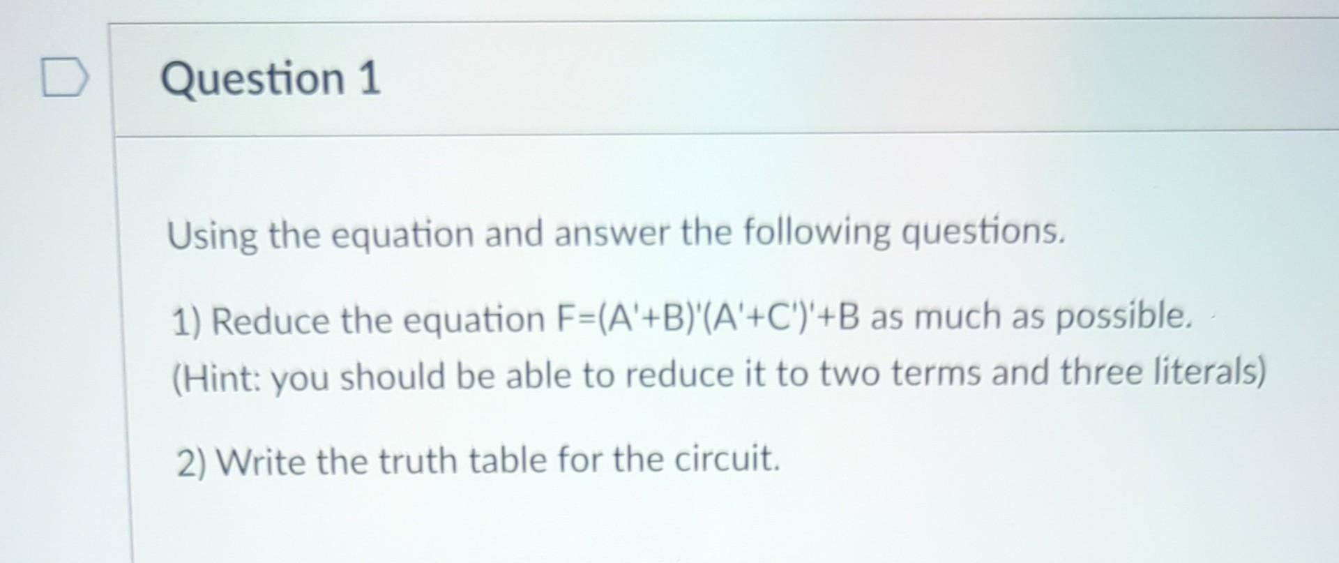 Solved Using the equation and answer the following | Chegg.com