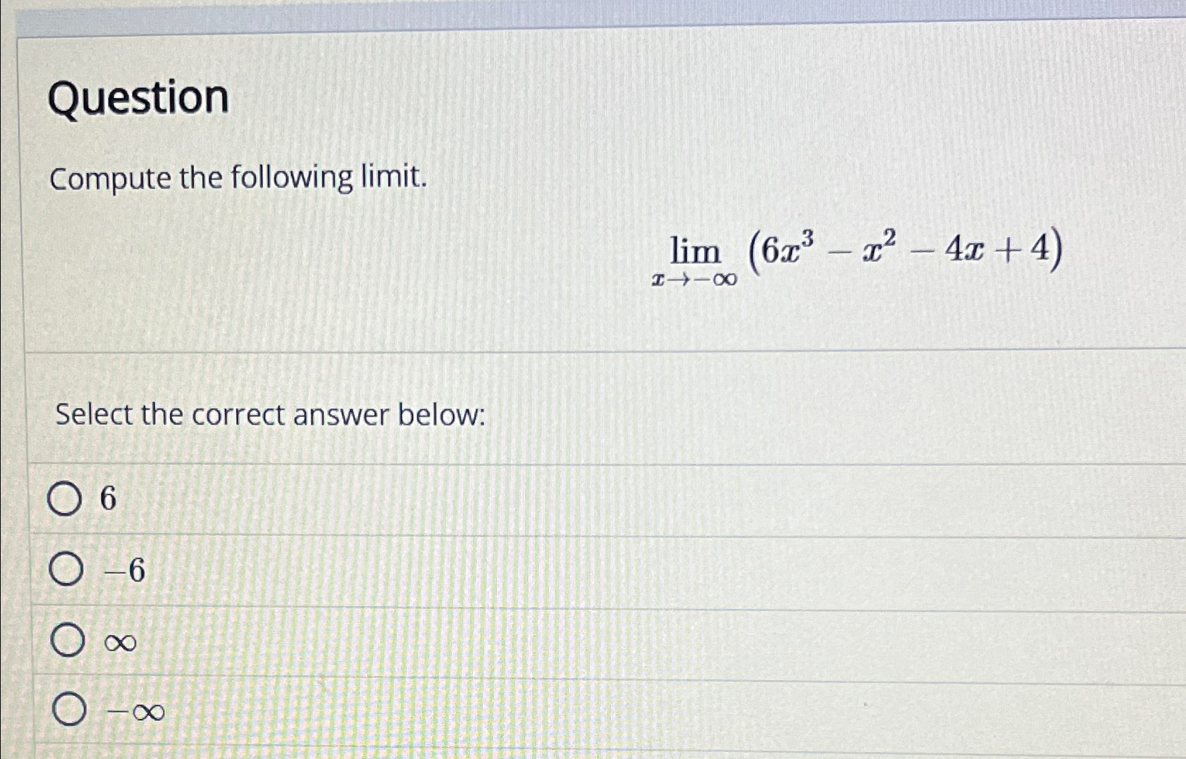 Solved QuestionCompute the following | Chegg.com