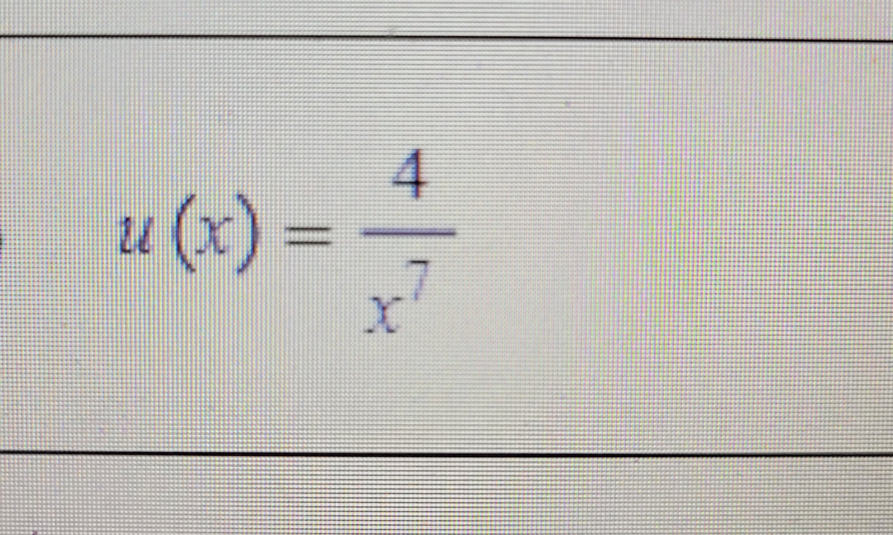 Solved u(x)=4x7 ﻿is the polynomial a function? | Chegg.com