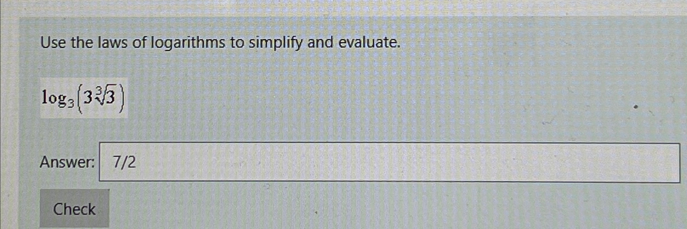 Solved Use the laws of logarithms to simplify and | Chegg.com