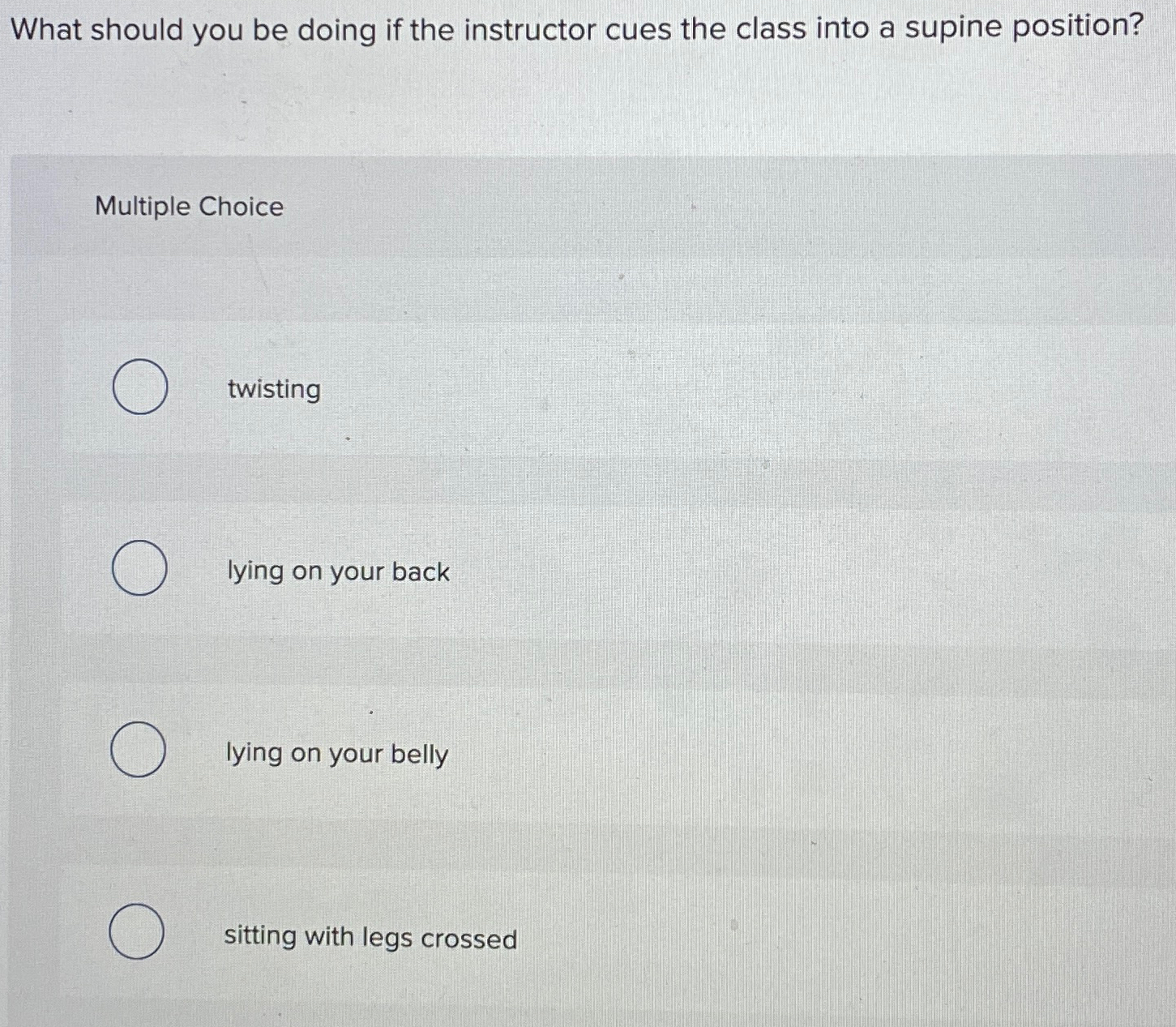 Solved What should you be doing if the instructor cues the | Chegg.com