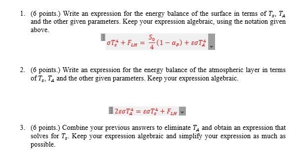 1. ( 6 points.) Write an expression for the energy | Chegg.com