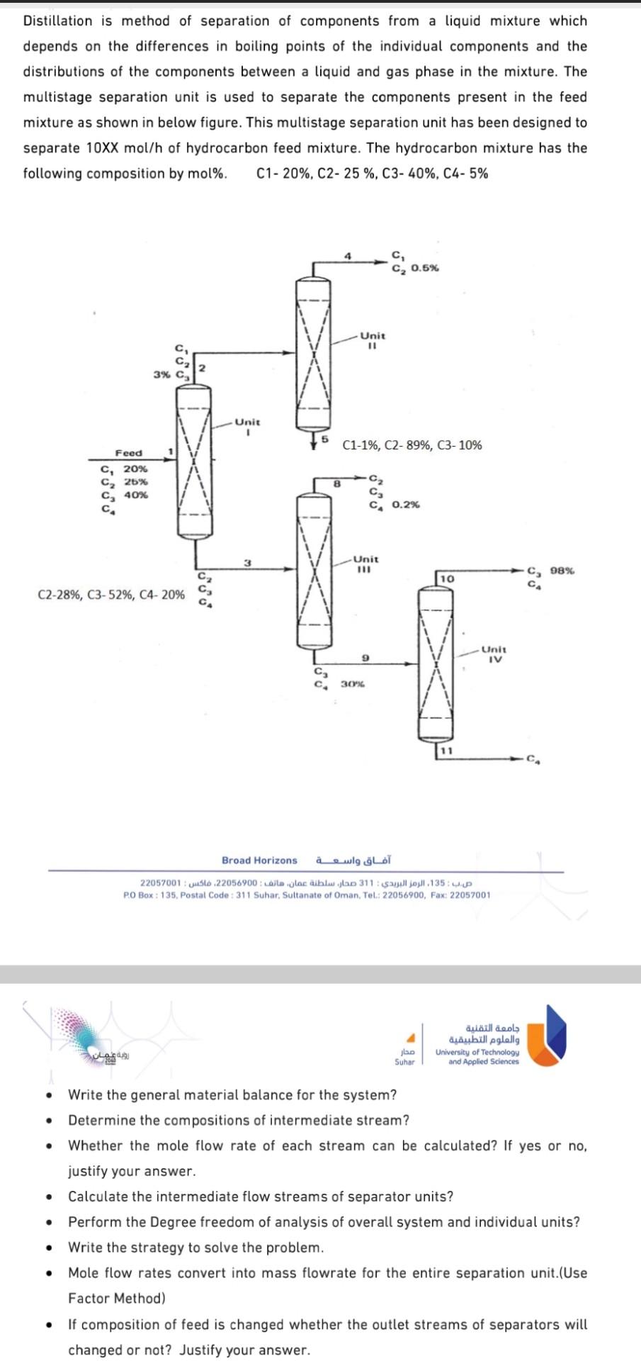 Solved Distillation is method of separation of components | Chegg.com