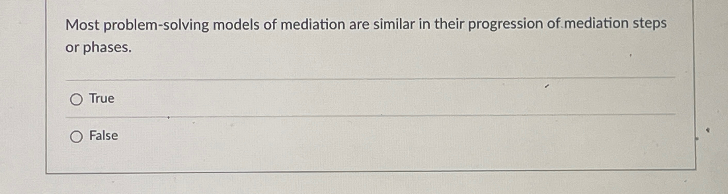 Solved Most problem-solving models of mediation are similar | Chegg.com