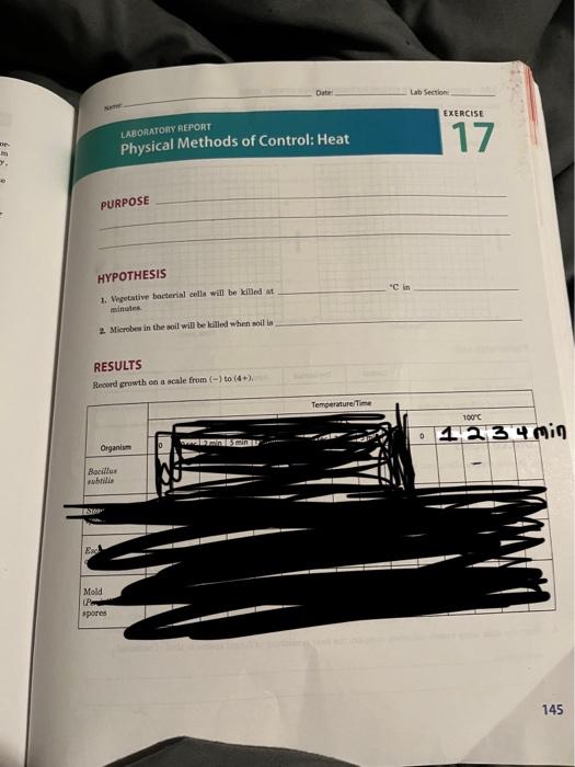 Solved Lab Section EXERCISE LABORATORY REPORT Physical | Chegg.com