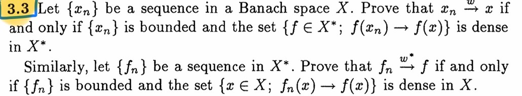 Solved let {fn} be ﻿a sequence in x*. ﻿Prove that fn→w**f if | Chegg.com