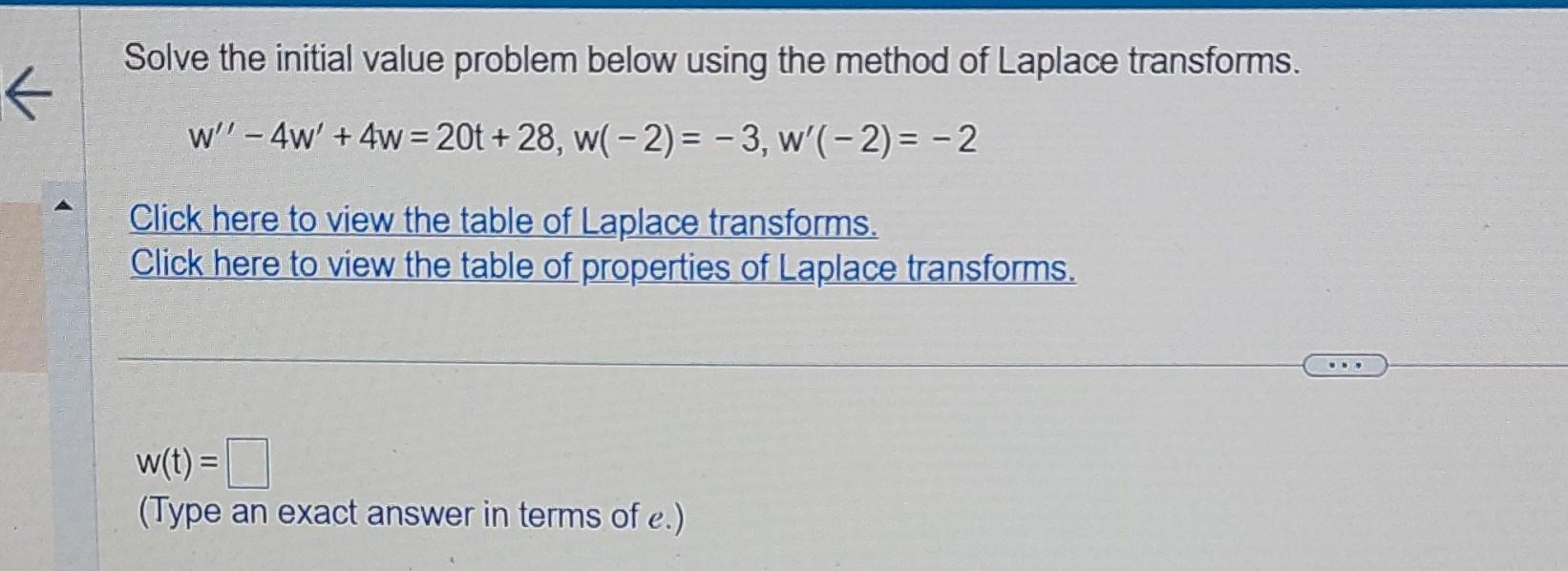 Solved Solve the initial value problem below using the | Chegg.com