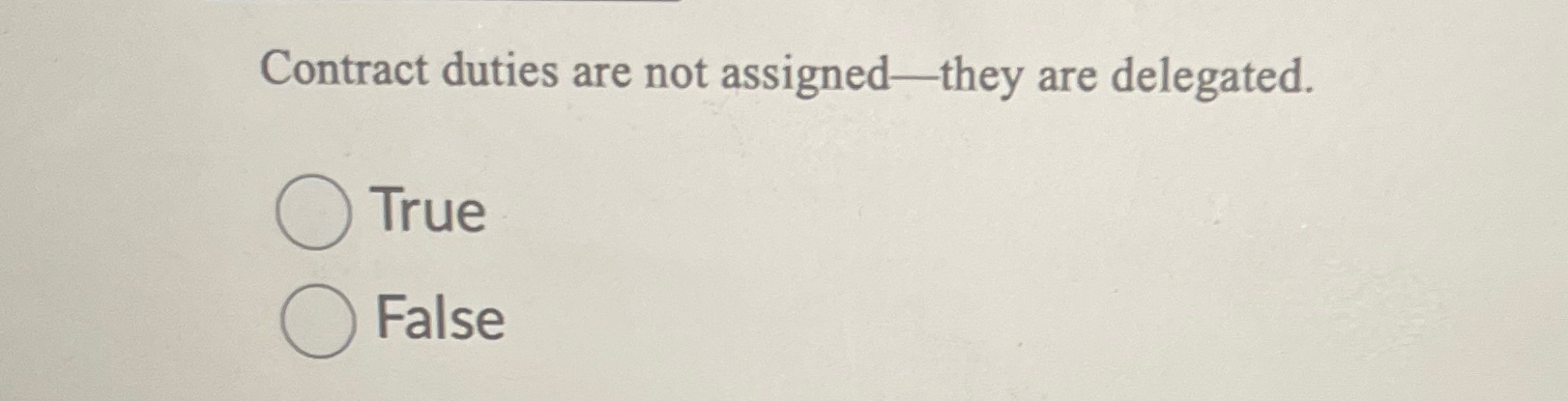 Solved Contract duties are not assigned - ﻿they are | Chegg.com