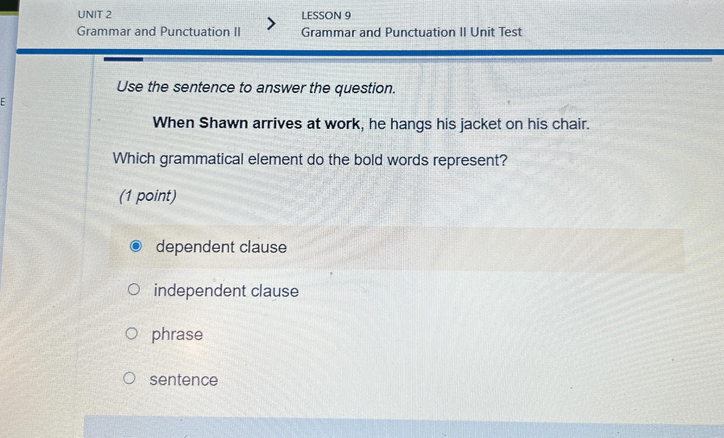 Solved UNIT 2LESSON 9Grammar and Punctuation IIGrammar and | Chegg.com
