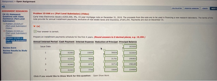 Solved Assignment > Open Assignment CALCULATOA PRINTER | Chegg.com