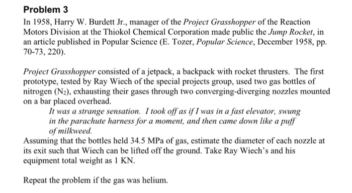 Solved Problem 3 In 1958, Harry W. Burdett Jr., manager of | Chegg.com