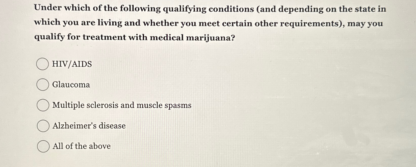 Solved Under which of the following qualifying conditions | Chegg.com