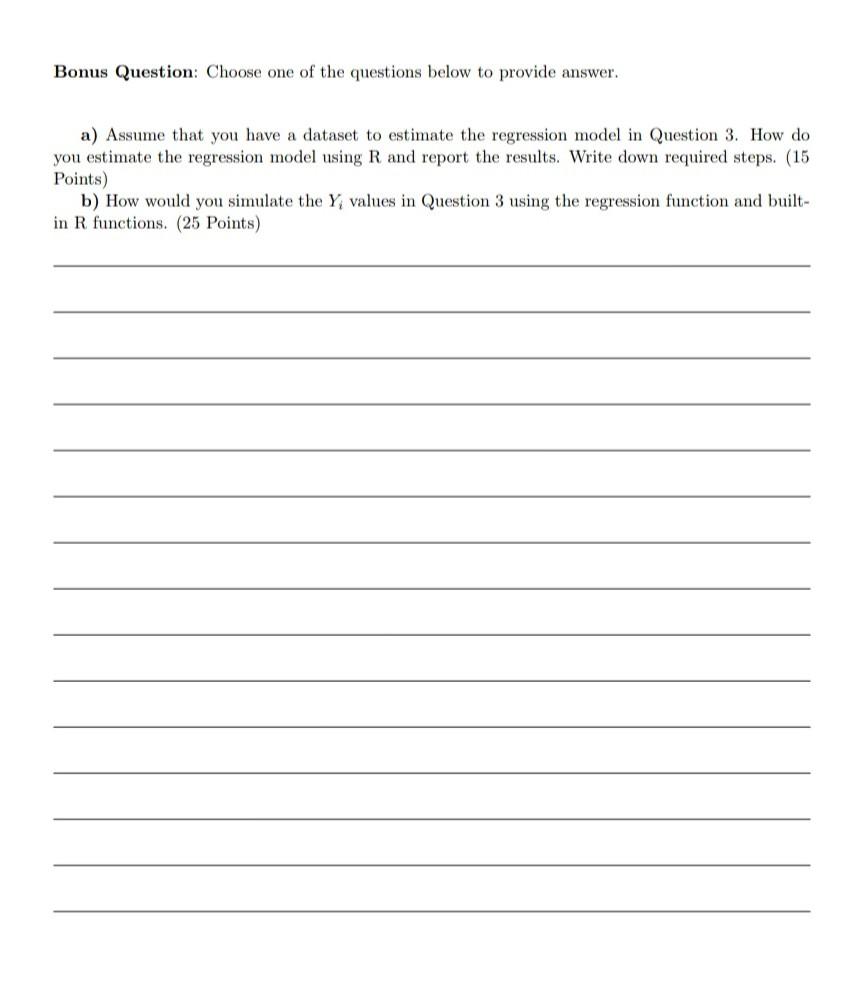 Solved Bonus Question: Choose one of the questions below to | Chegg.com