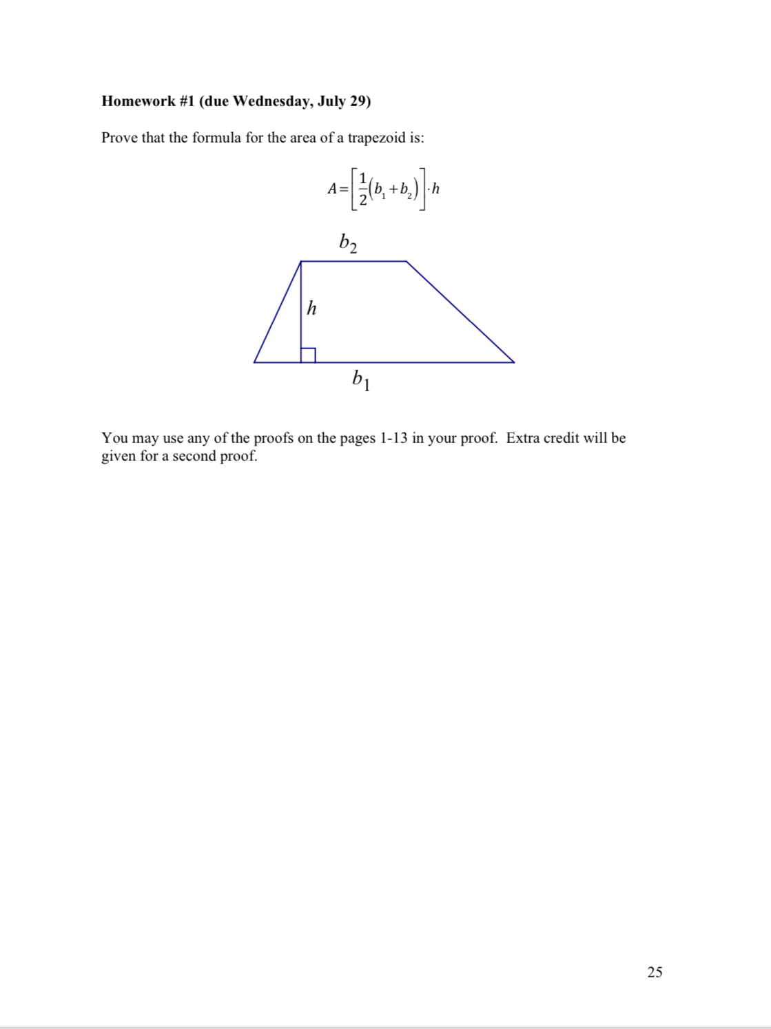 Solved Prove that the formula for the area of a trapezoid | Chegg.com