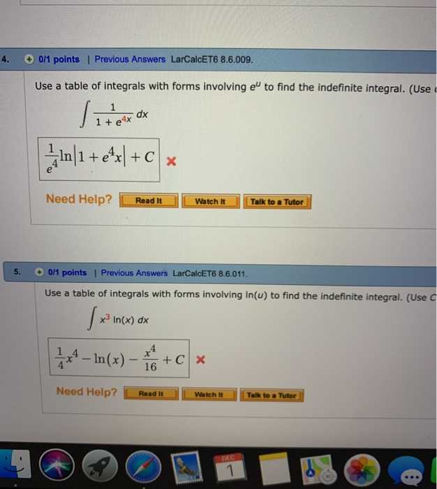 Solved use a table of integrals woth forms involving e^u to | Chegg.com