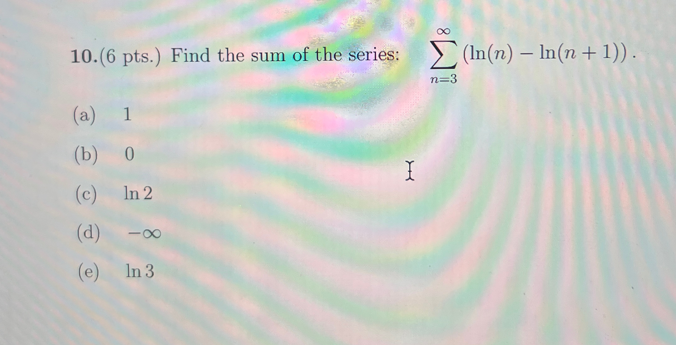 Solved pts.) ﻿Find the sum of the series: | Chegg.com