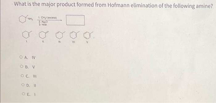 Solved What is the major product formed from Hofmann | Chegg.com