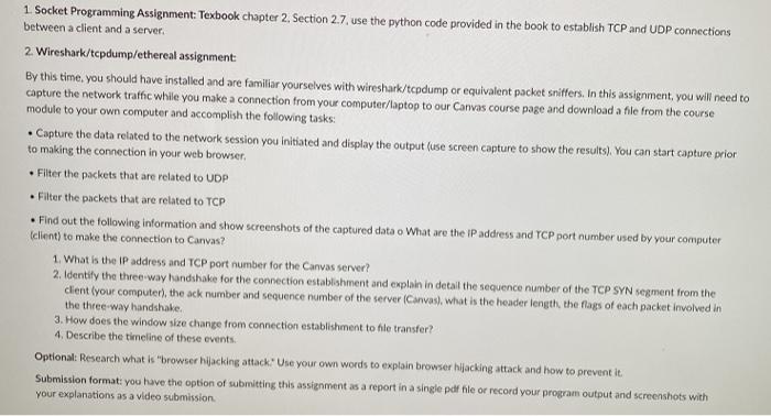 Solved 1. Socket Programming Assignment: Texbook chapter 2 | Chegg.com