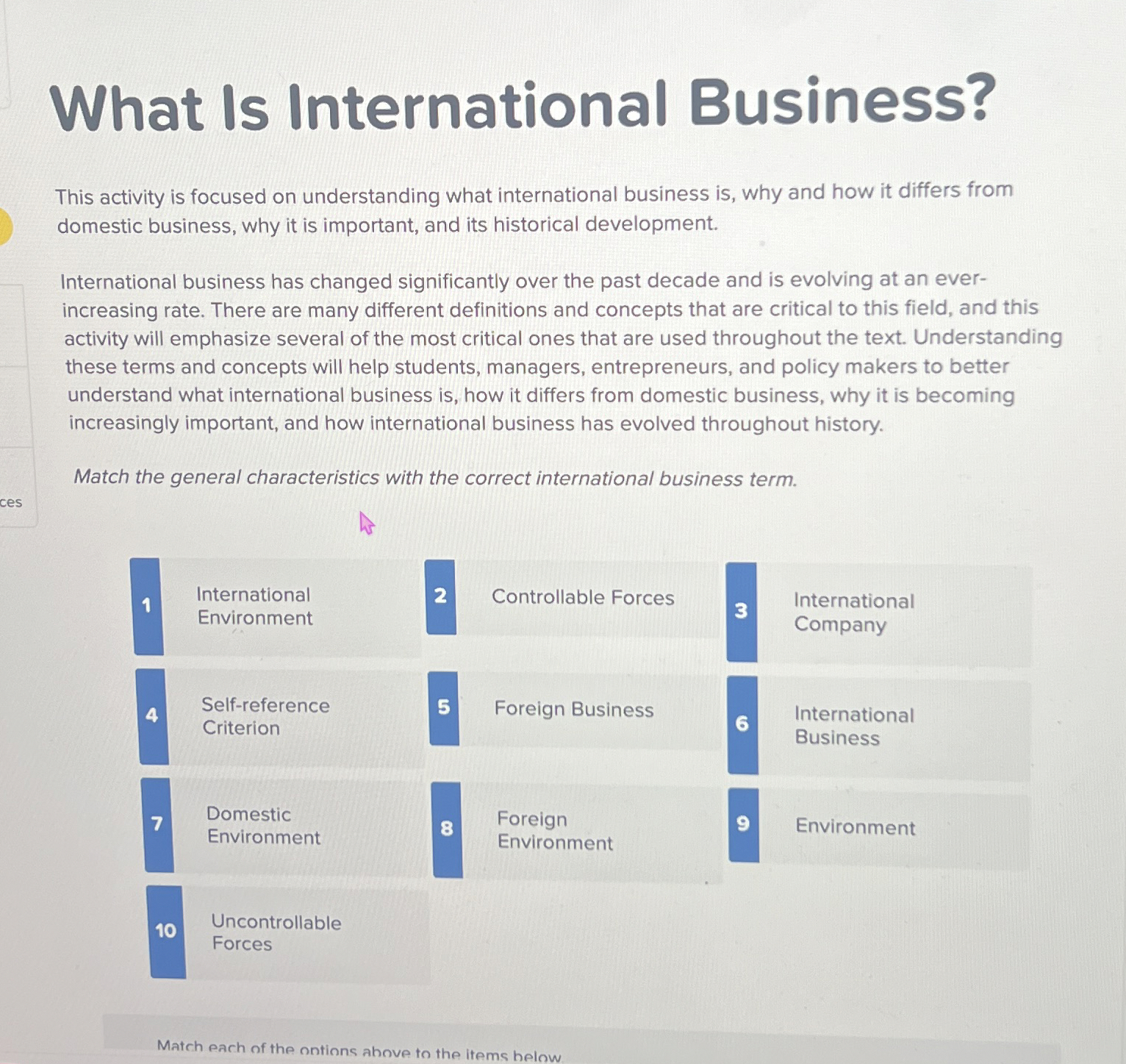 Solved What Is International Business?This activity is | Chegg.com