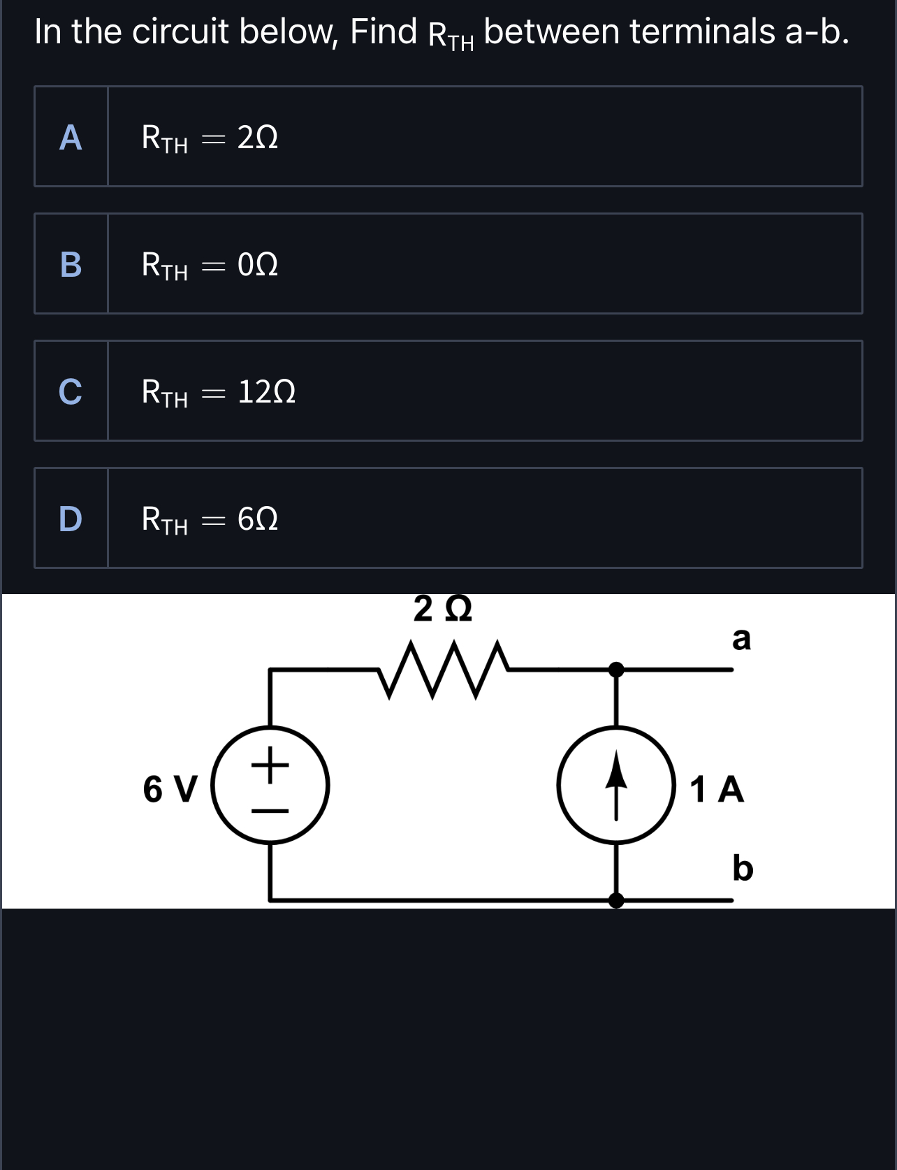 Solved In the circuit below, Find RTH ﻿between terminals | Chegg.com