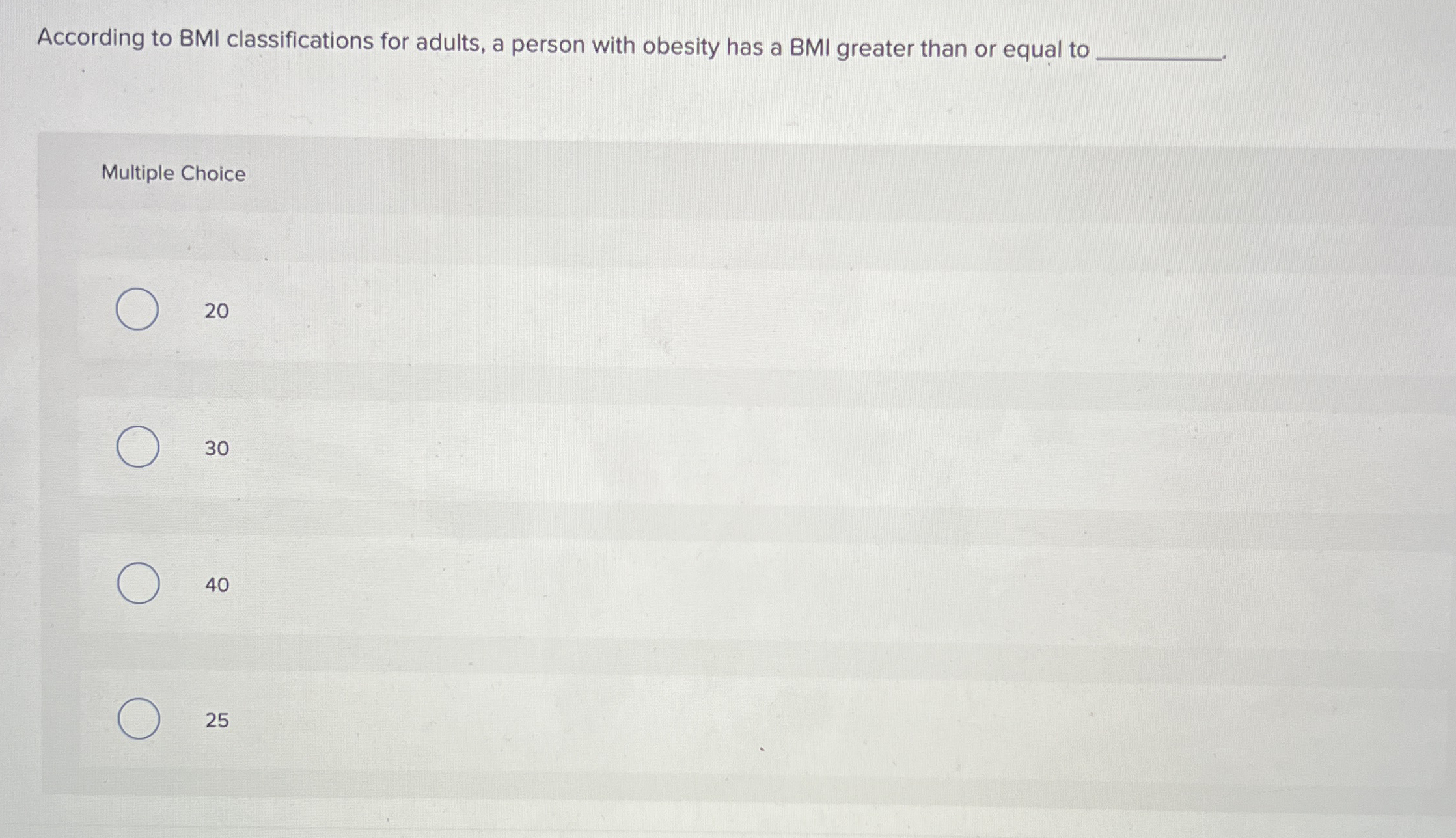 Solved According to BMI classifications for adults, a person | Chegg.com