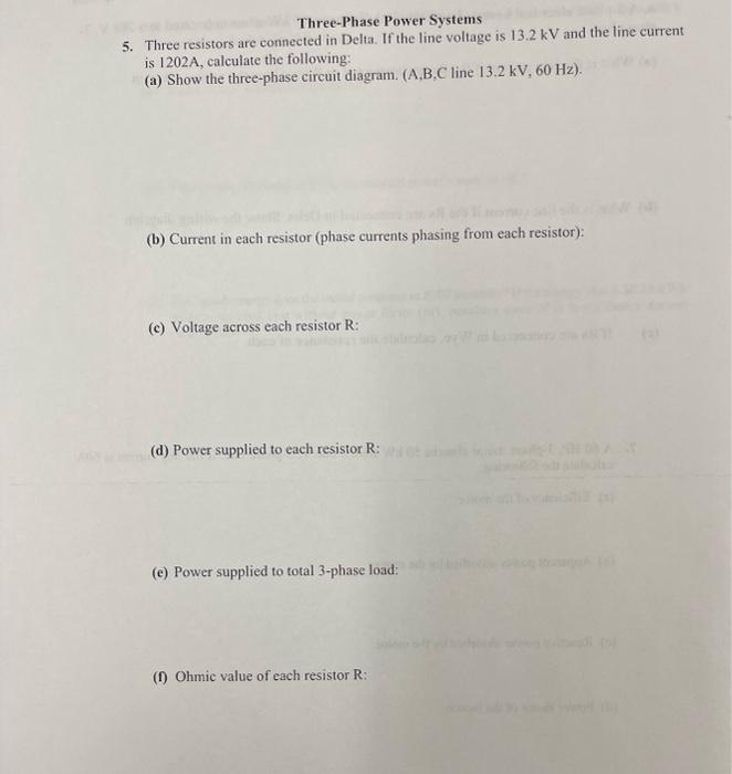 Solved Three-Phase Power Systems 5. Three resistors are | Chegg.com