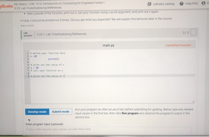 Solved Helpfaq D My Library Cse 1010 Introduction To