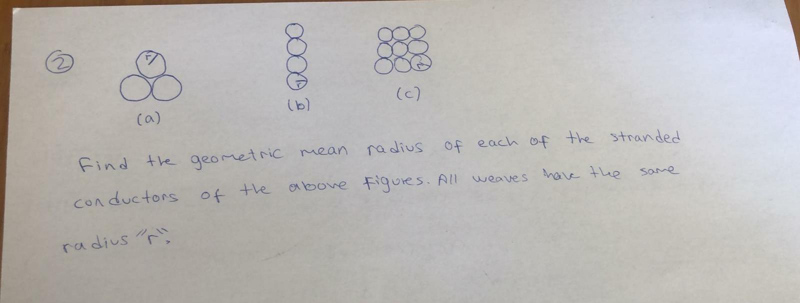 Solved 2 WOO (c) (a) same find the geometric mean radius of | Chegg.com