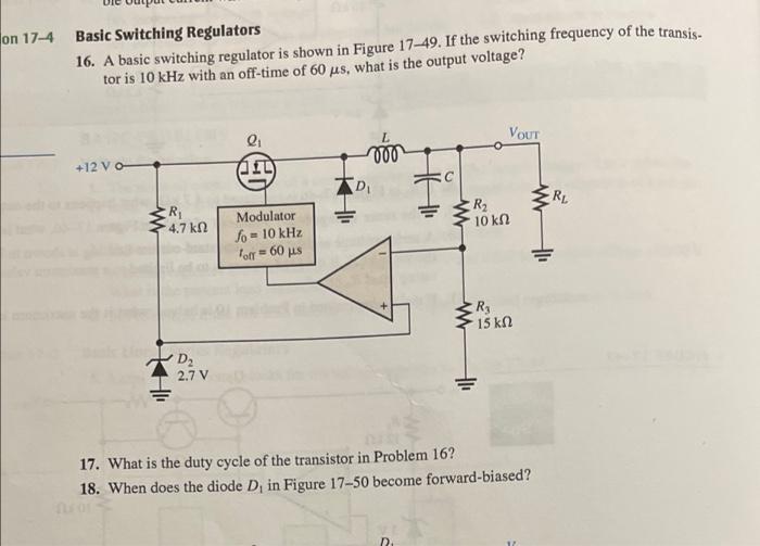 Solved on 17-4 Basic Switching Regulators 16. A basic | Chegg.com