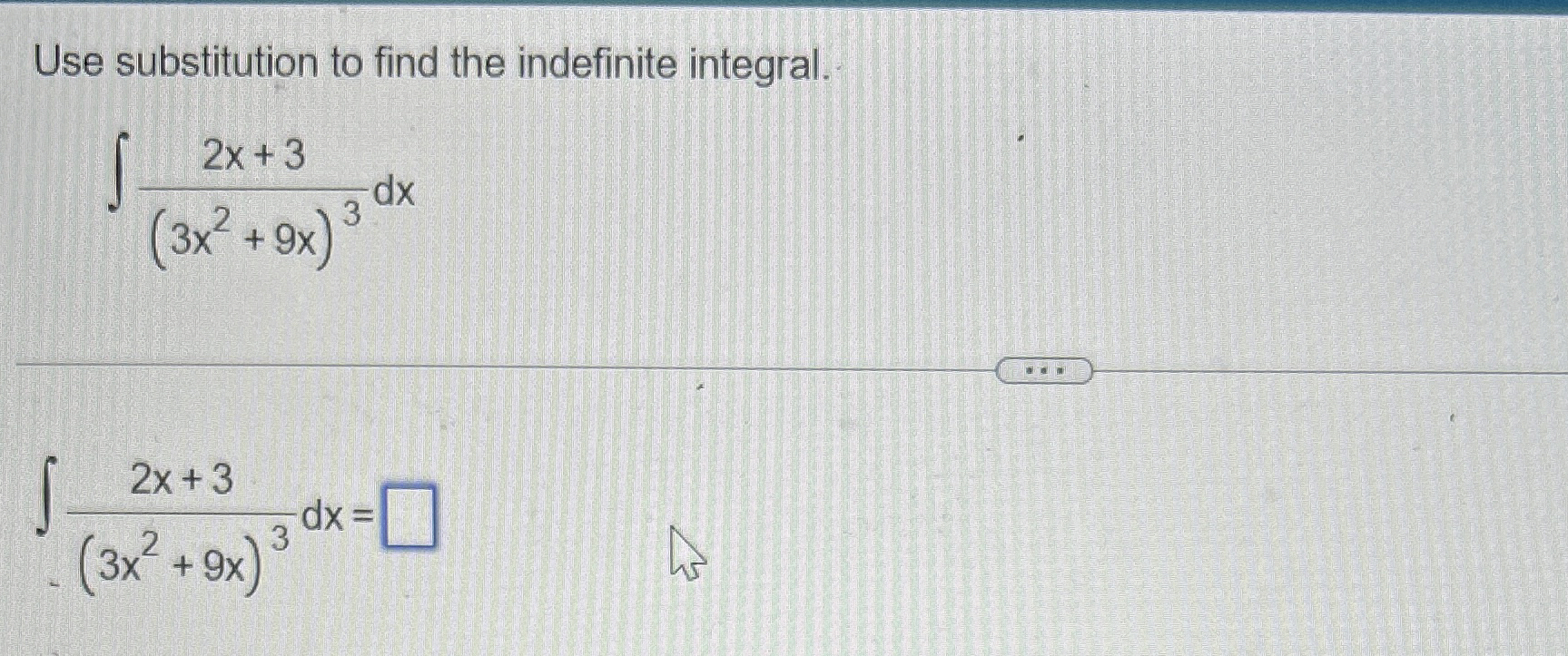 Solved Use substitution to find the indefinite | Chegg.com