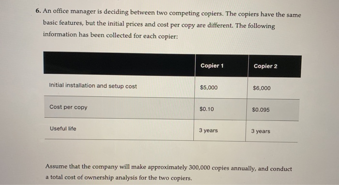 Solved For Problem 6 in Chapter 6 in your Textbook conduct a | Chegg.com