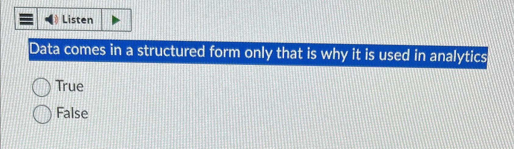 Solved ListenData comes in a structured form only that is | Chegg.com