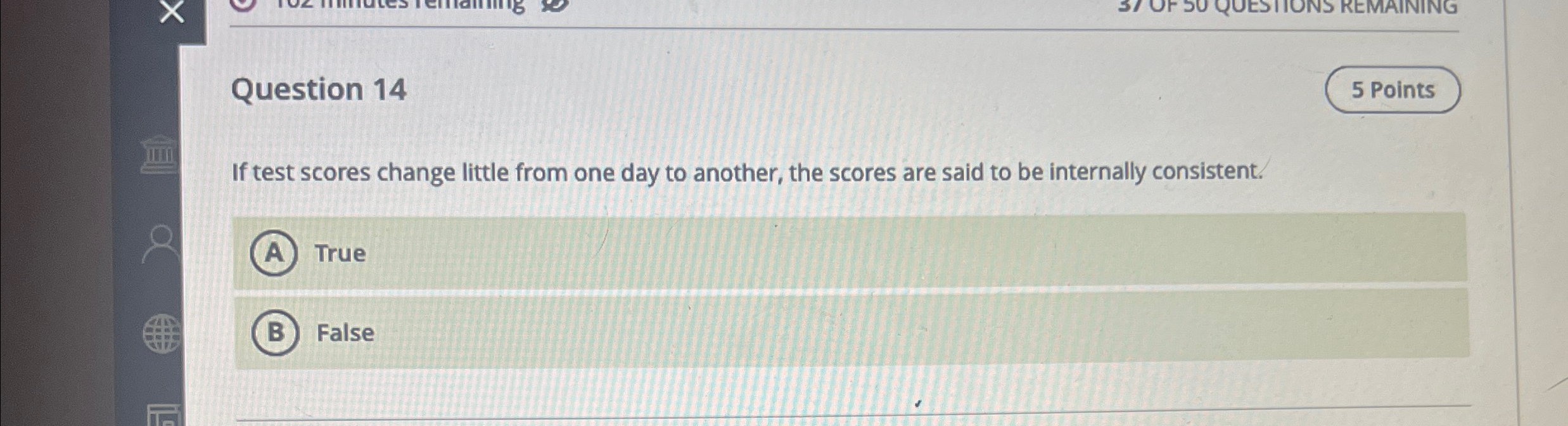Solved Question 145 PointsIf test scores change little from | Chegg.com Solved Question 145 PointsIf test scores change little from | Chegg.com
