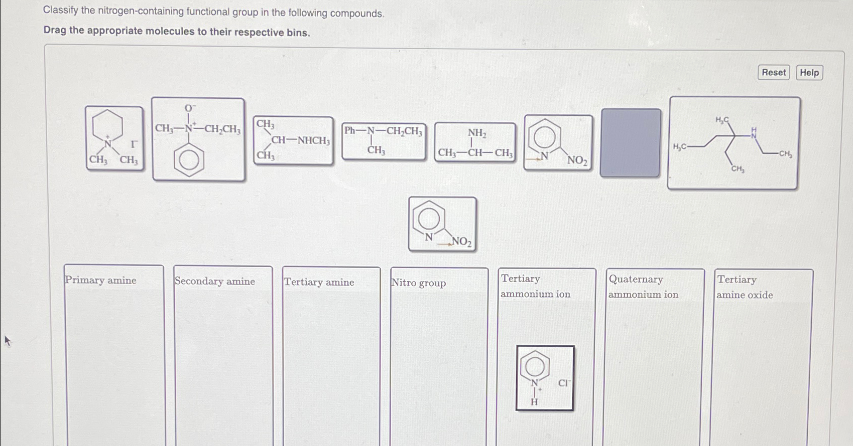 Solved Classify the nitrogen-containing functional group in | Chegg.com