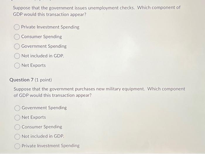 Solved Suppose that the government issues unemployment | Chegg.com