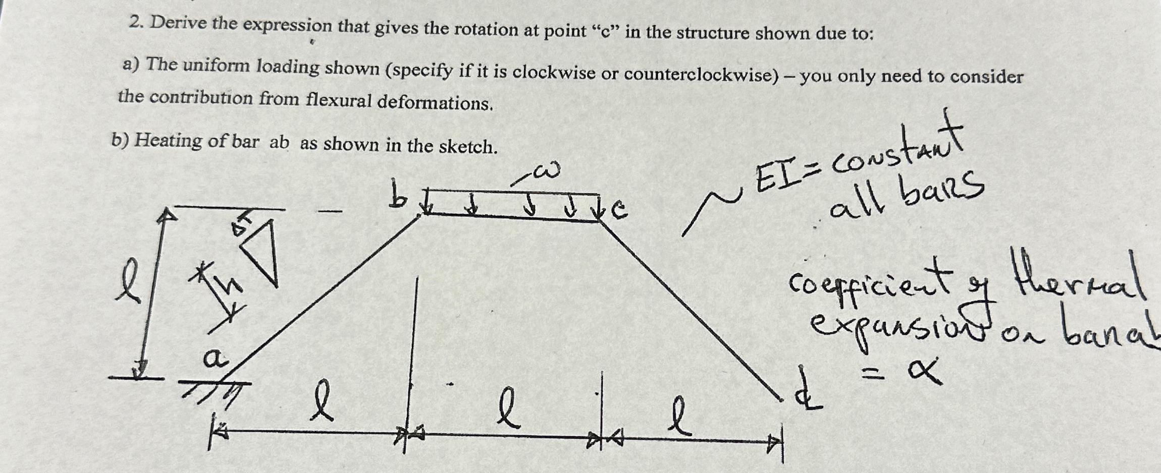 Solved Derive the expression that gives the rotation at | Chegg.com
