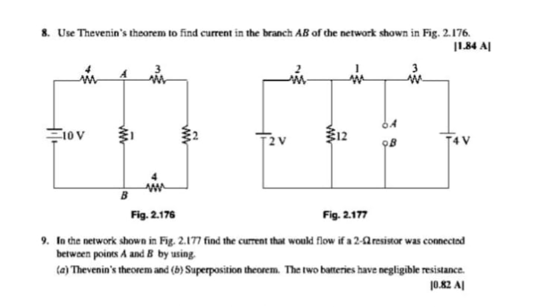 Solved Use Thevenin's theorem to find current in the branch | Chegg.com
