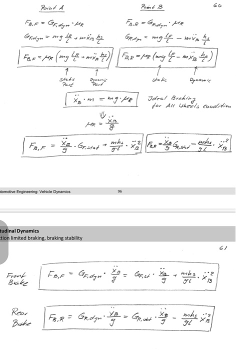 this is a vehicle dynamics problem. this is all | Chegg.com