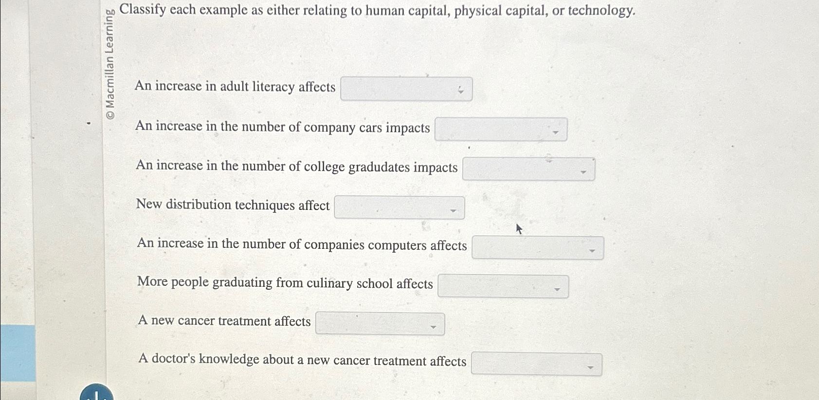 Solved DClassify each example as either relating to human | Chegg.com