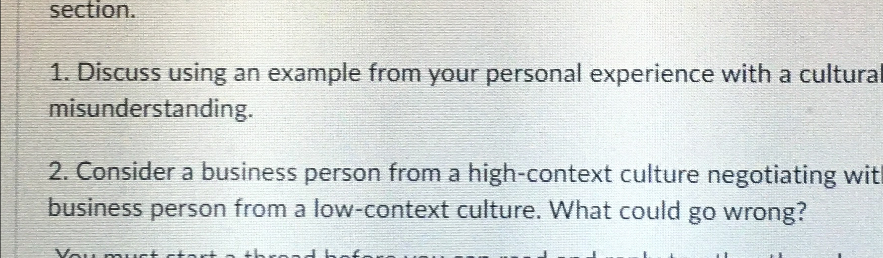 Solved section.Discuss using an example from your personal | Chegg.com