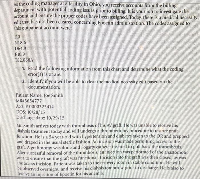 Solved account and ensure the proper codes have been | Chegg.com