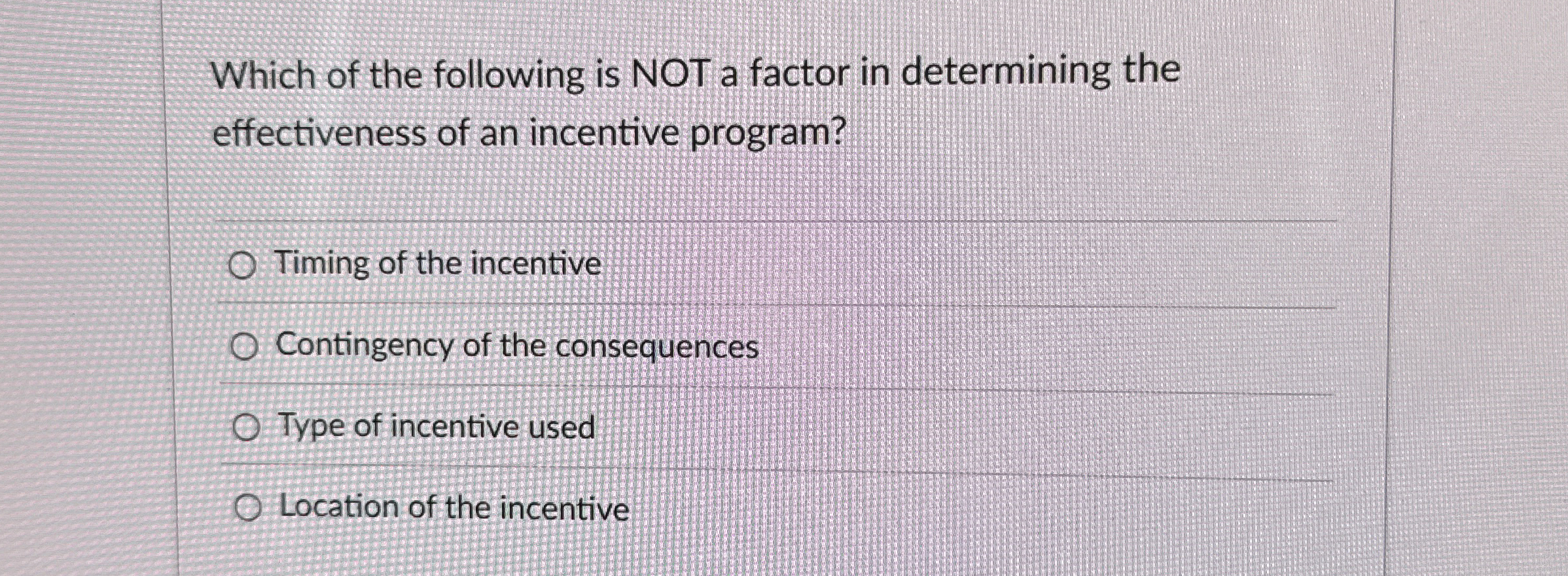 Solved Which of the following is NOT a factor in determining | Chegg.com