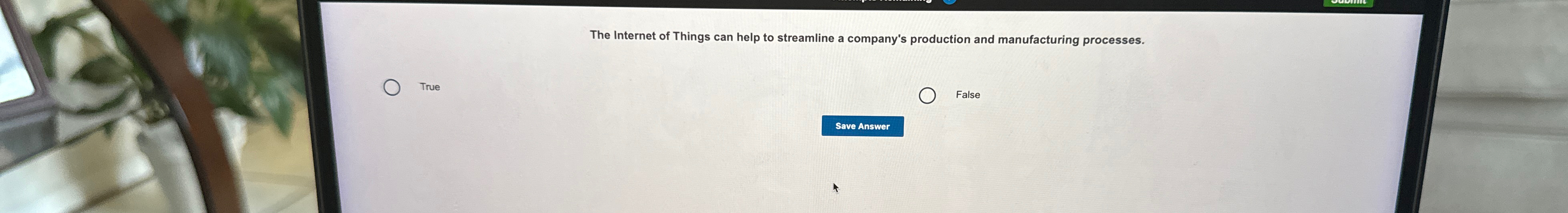 Solved The Internet of Things can help to streamline a | Chegg.com