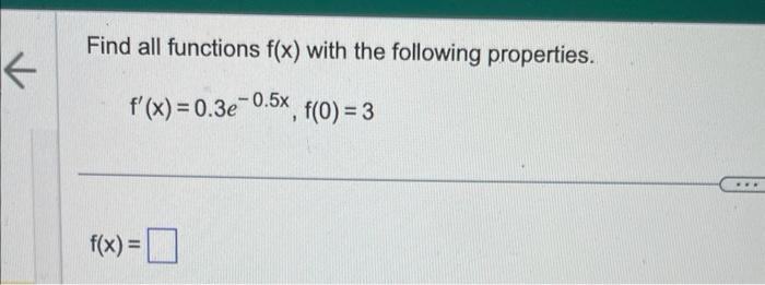 Solved Find all functions f(x) with the following | Chegg.com