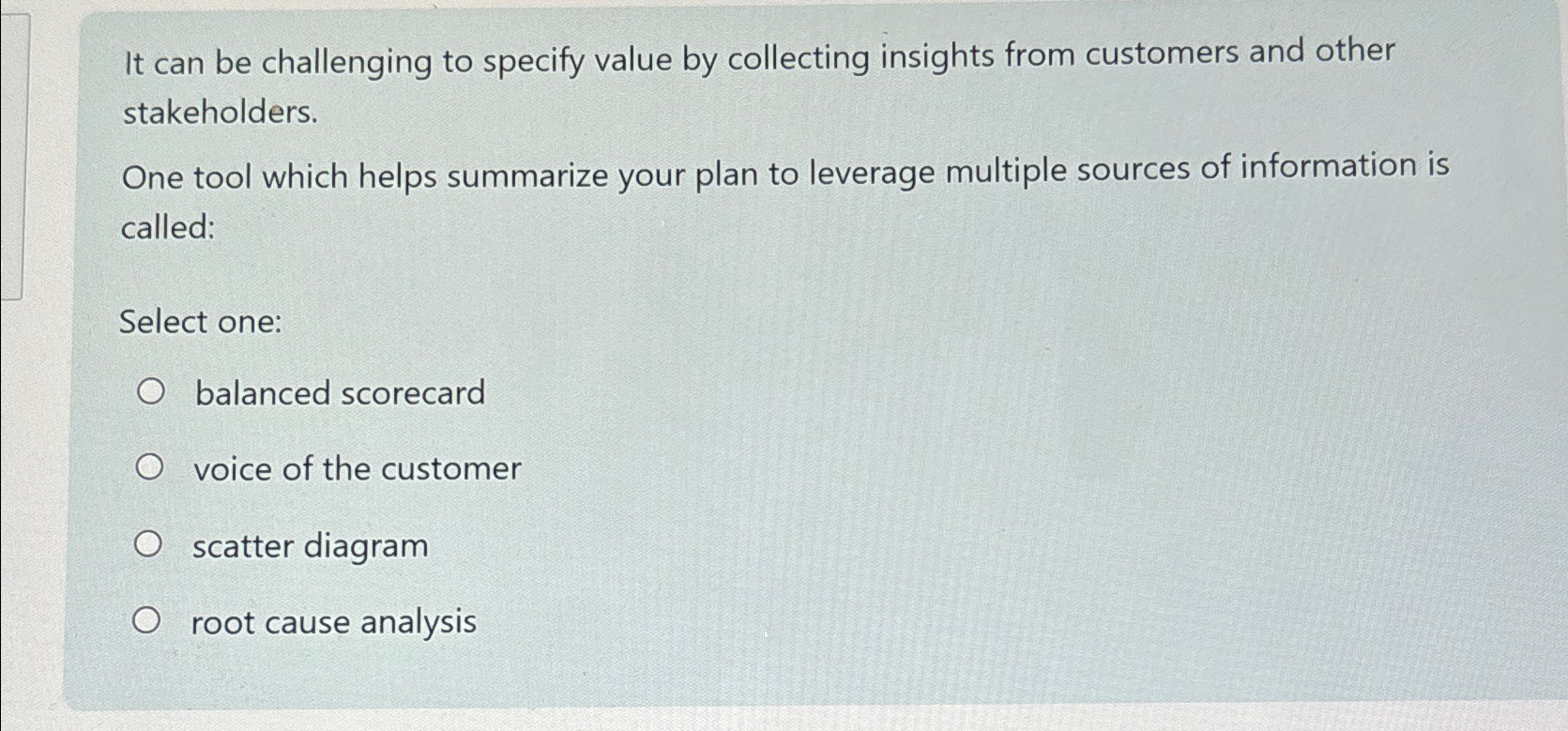 Solved It can be challenging to specify value by collecting | Chegg.com