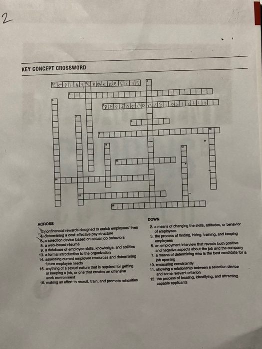 2 KEY CONCEPT CROSSWORD ECG teele 1 Plectocols 1 | Chegg.com
