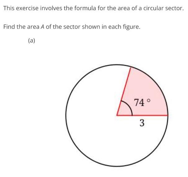 Solved This exercise involves the formula for the area of a | Chegg.com