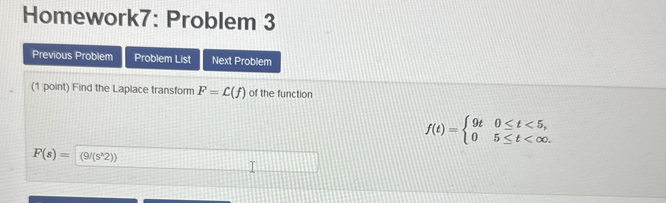 Solved Homework7 Problem 3 1 ﻿point ﻿find The Laplace